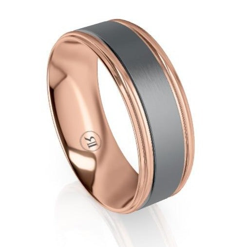 The Maxwell Tantalum & Gold Wedding Ring – KAVALRI