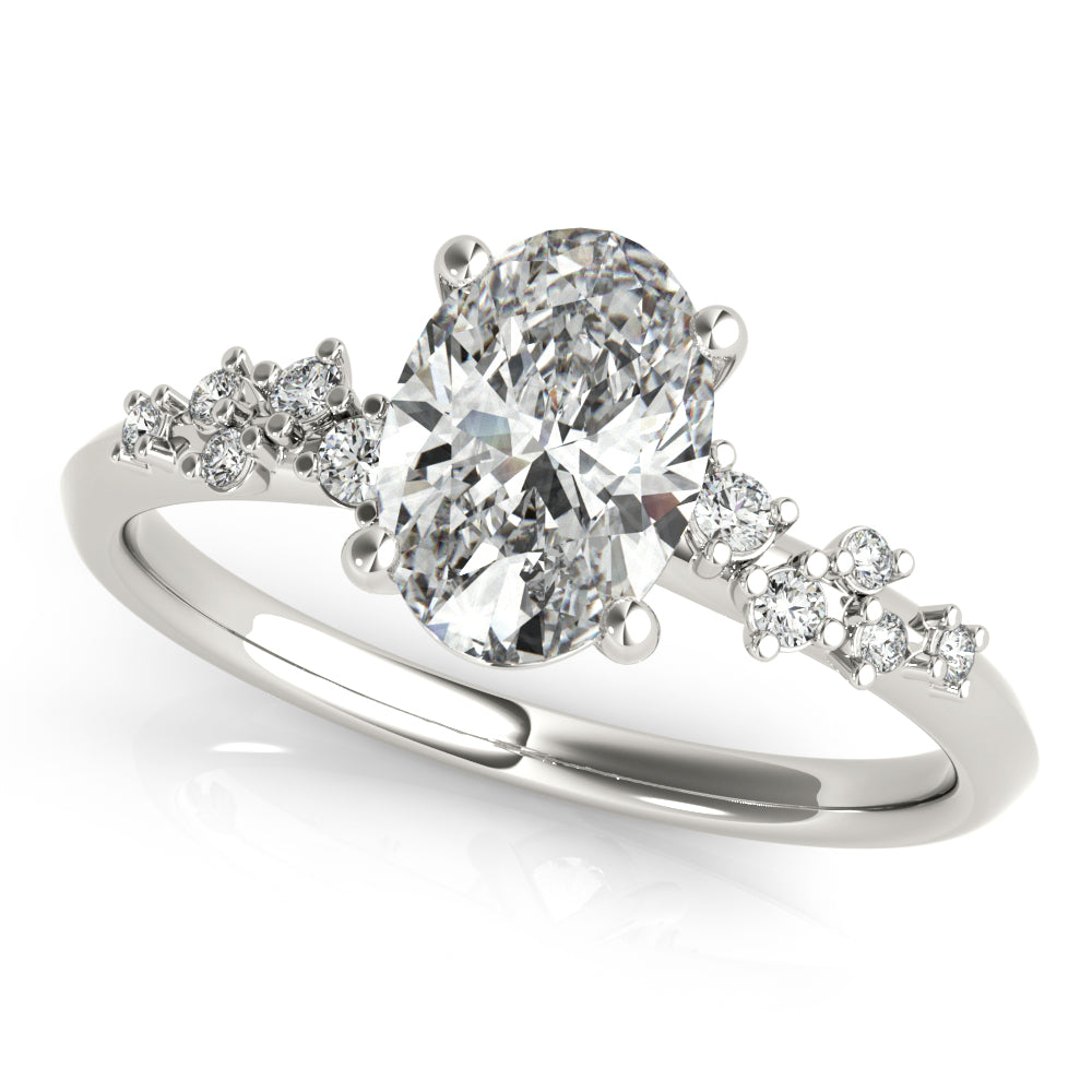 Ivy Oval Diamond Engagement Ring Setting